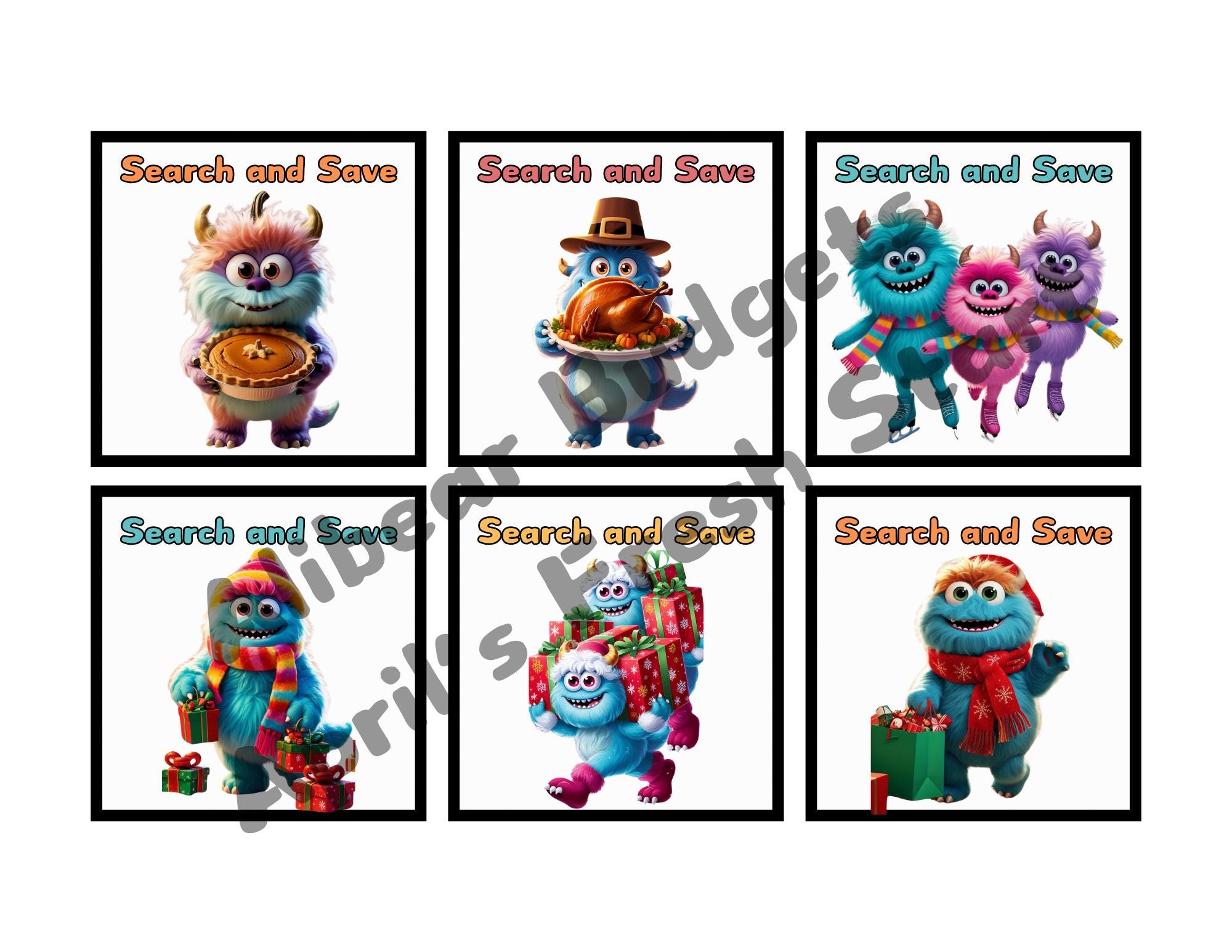Monster Town Box Challenge - Holiday EXPANSION PACK - Etsy
