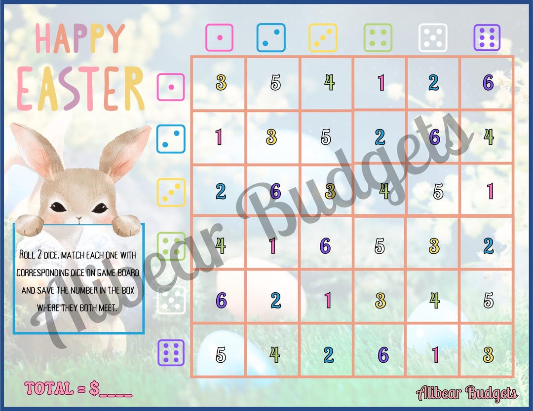 Easter Dice Game - Etsy