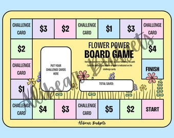 Flower Power Dice Cash Stuffing Savings Challenge - Etsy