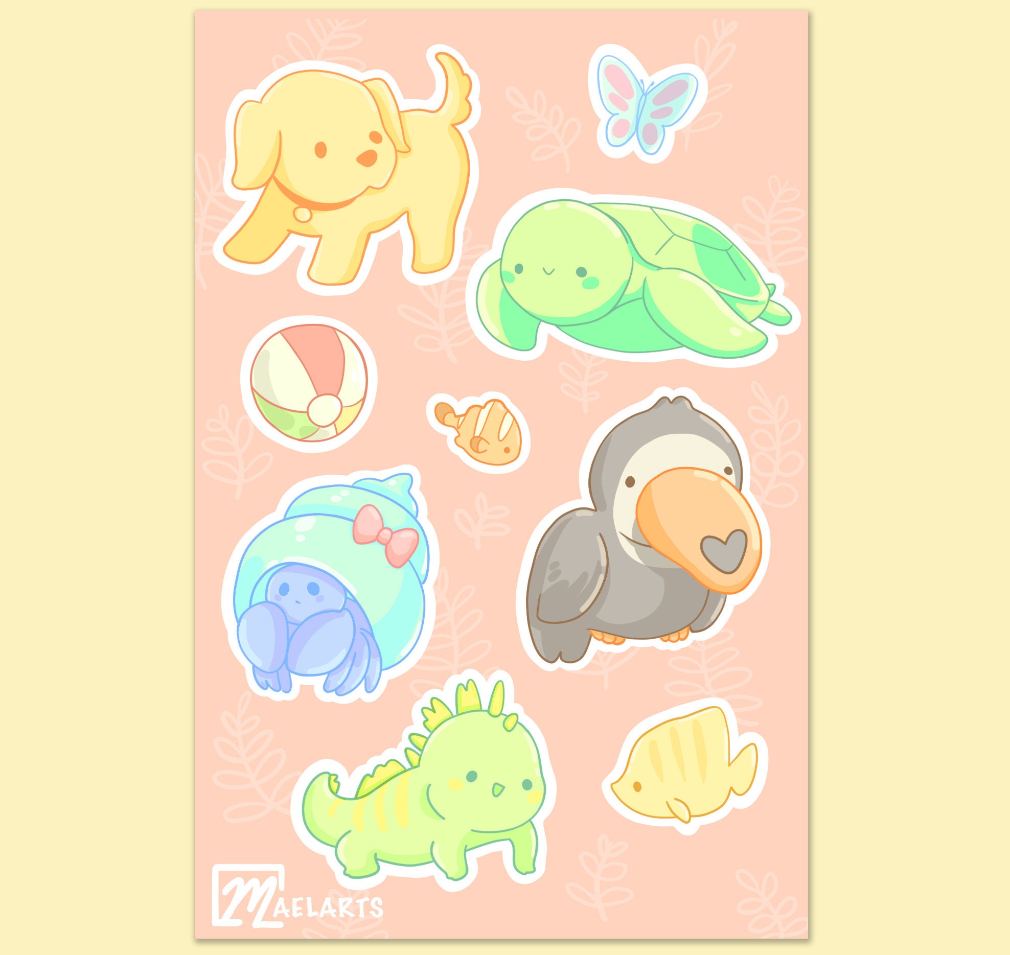 Seasonal Themed Cute Animals Sticker Sheet - 1 Sheet - Etsy