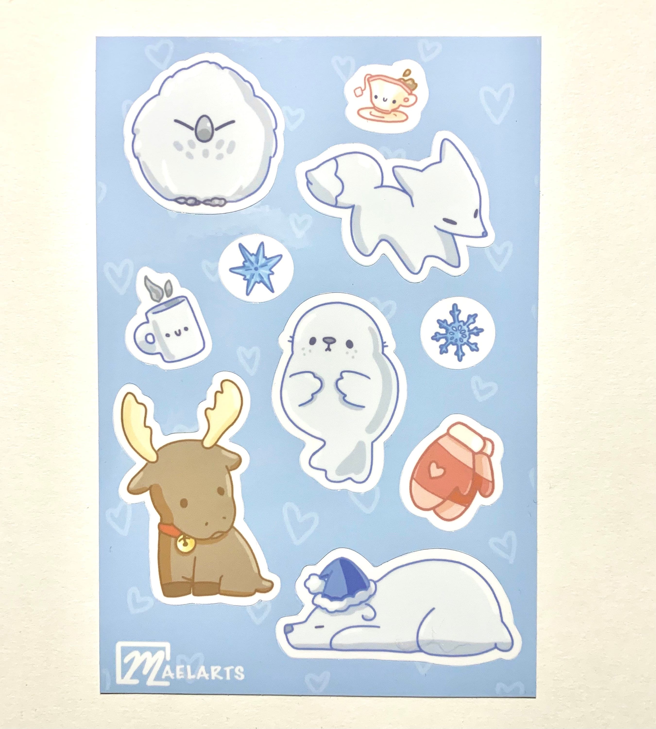 Seasonal Themed Cute Animals Sticker Sheet - 1 Sheet - Etsy