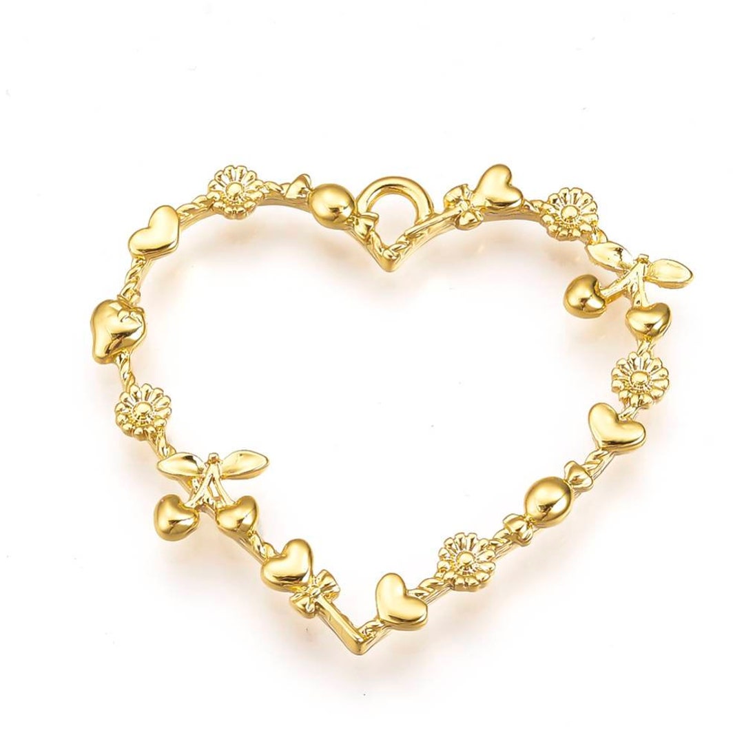 Heart Bezels Jewellery Bezels x 5 pcs Valentines Jewellery Making ...