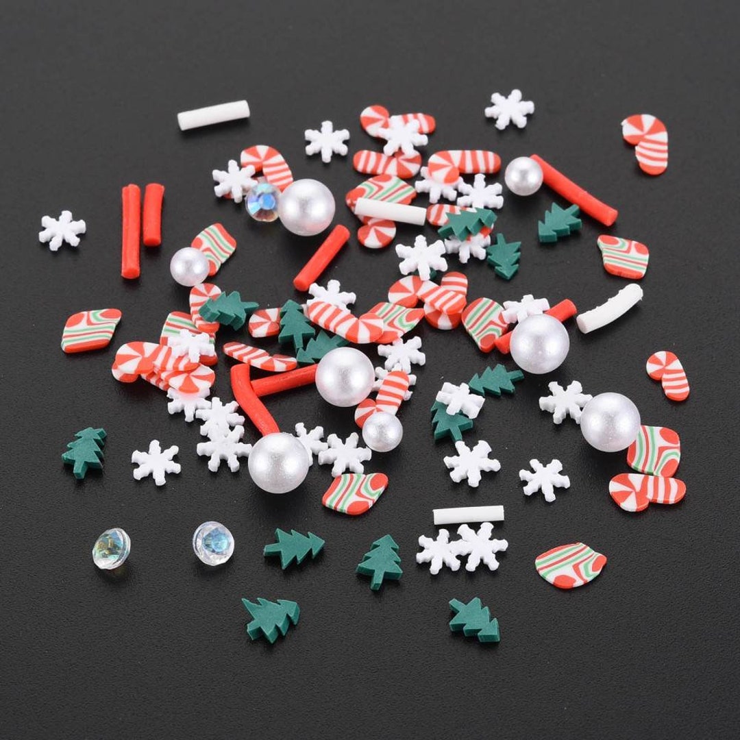 Christmas Resin Inserts Sakura Confetti Polymer Slices Christmas ...