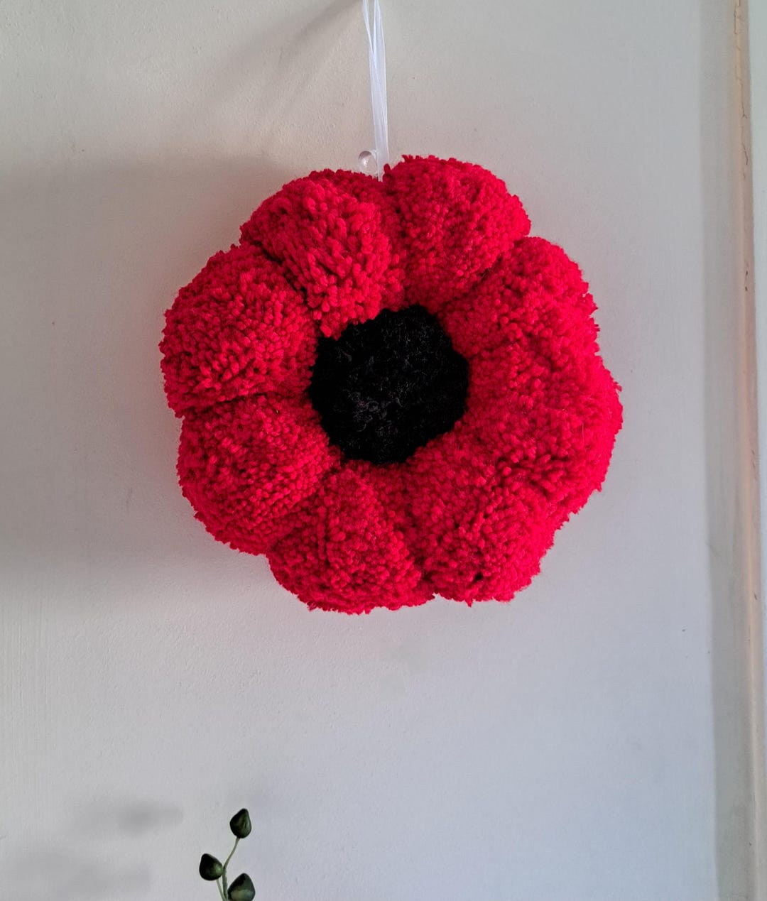 Poppy Wall Hanging, Pompom Wall Hanging, Poppy Wall Art,poppy Decor ...