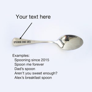 Personalized Table Spoon // Stainless Steel Dessert Spoon ...