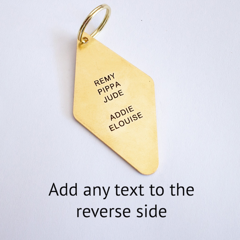 Personalized Vintage Hotel Keychain // Gold Key Ring // - Etsy