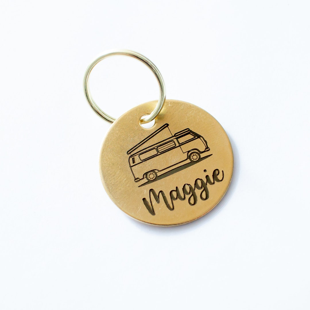 Personalized Kombi Westfalia Camper Key Ring // Gold Key Ring ...