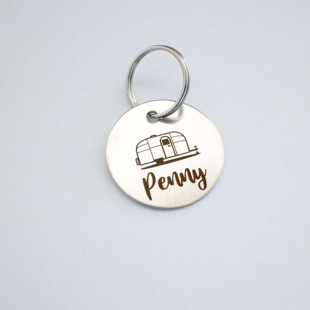 Personalized Vintage Airstream Trailer Key Ring // Silver Key Ring ...