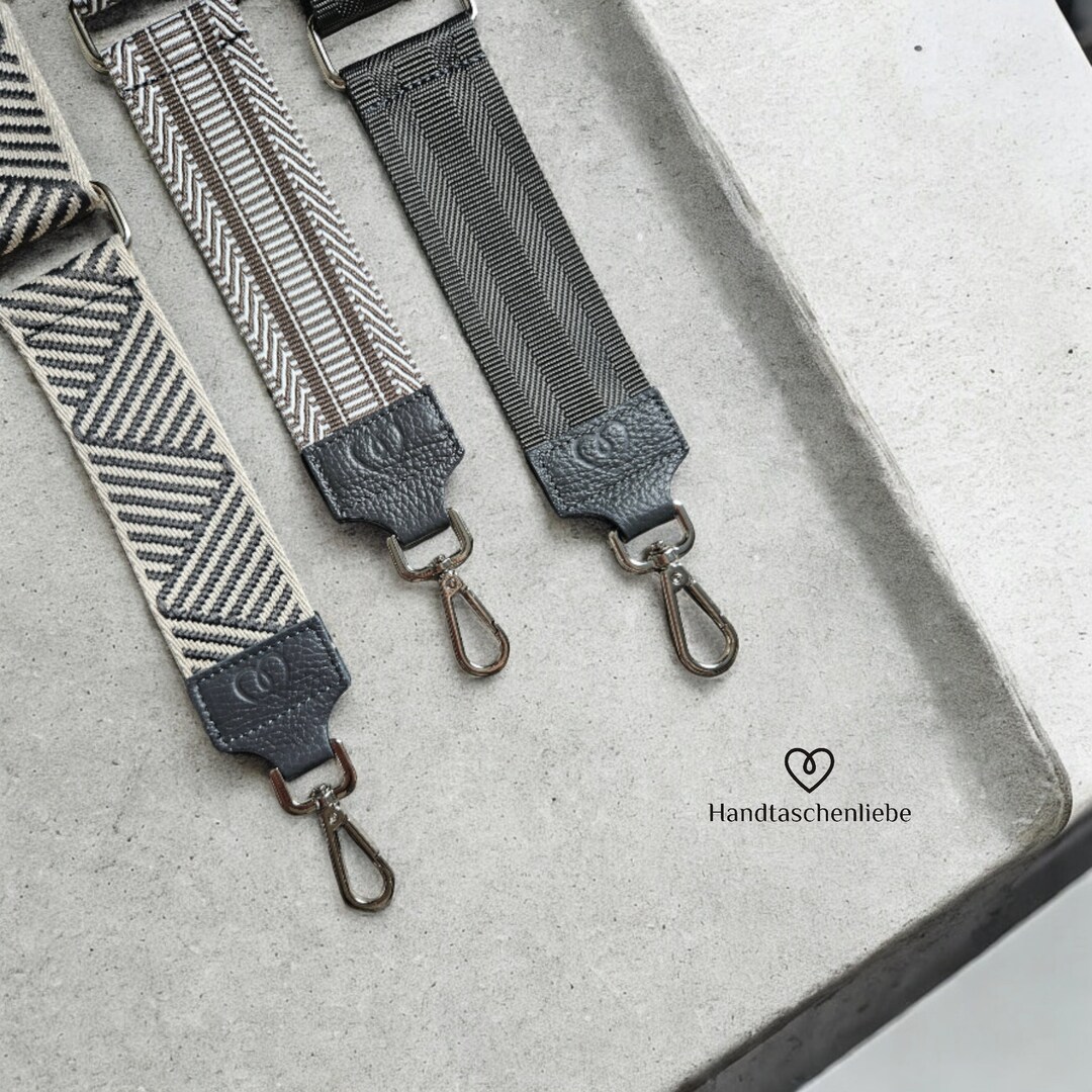 Bag Strap Anthracite Dark Grey Fabric Strap Interchangeable Strap Bag ...