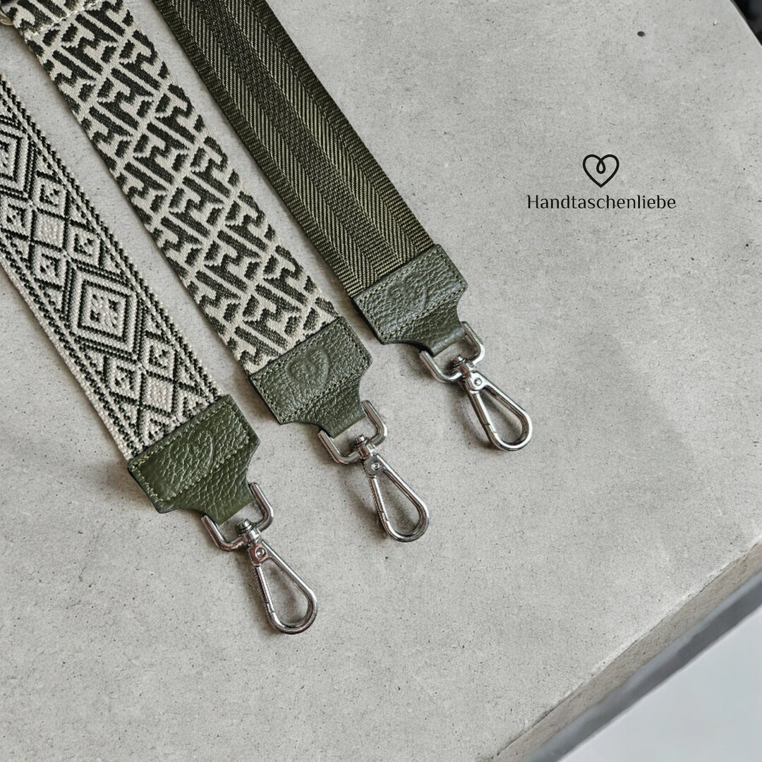 Bag Strap Khaki Olive Green Fabric Strap Boho Interchangeable Strap Bag ...