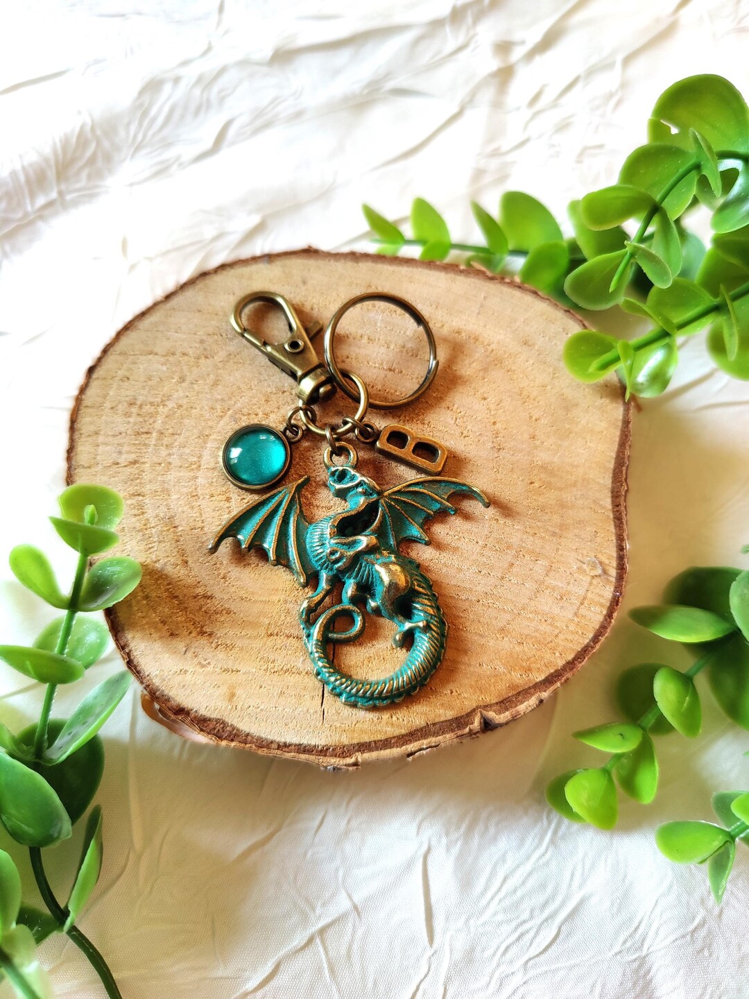 Personalized XL Dragon Keychain, Letter Gift for Men and Women ...