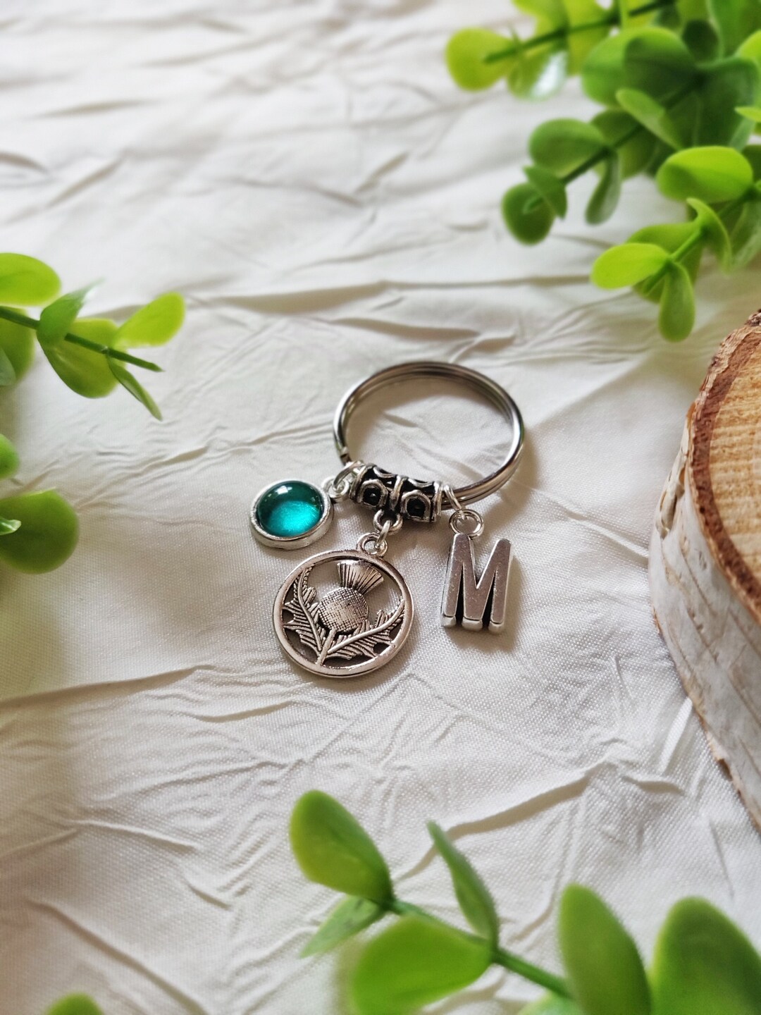 Scottish Thistle Keyring Outlander Scotland, Personalised Gift ...