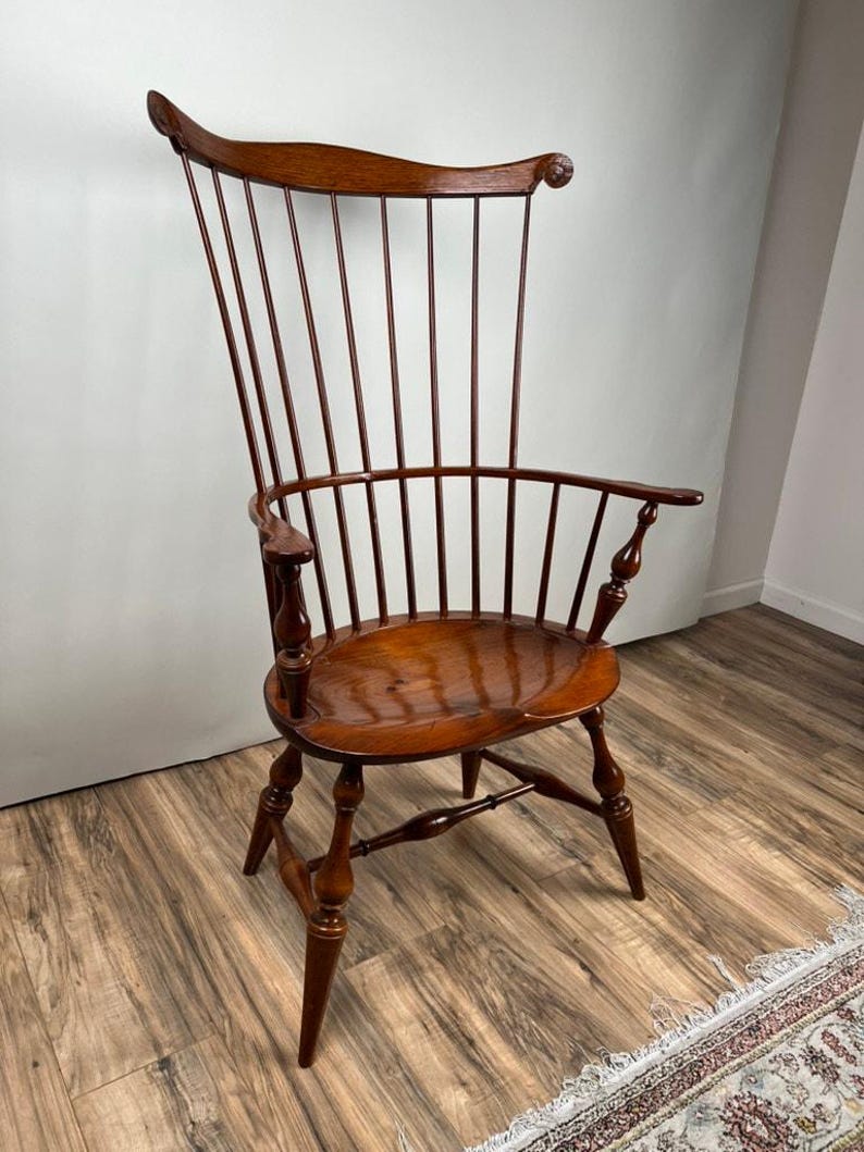 Vintage D.R. Dimes Comb Back Windsor Arm Chair - Etsy