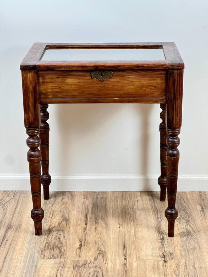 Antique Mid 19th Century Italian Curio End Table - Etsy