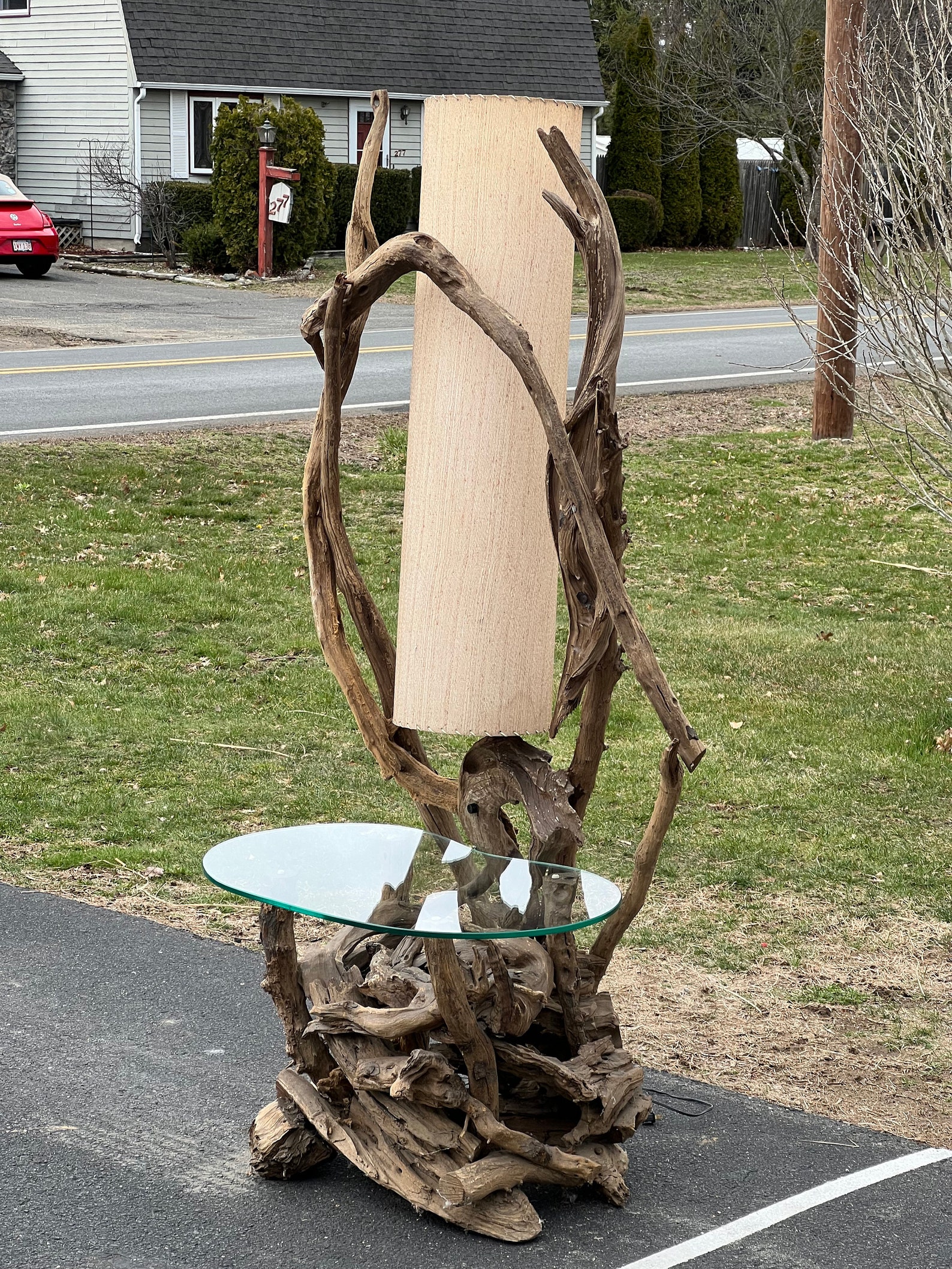 Mid-century Driftwood Lamp Table - Etsy