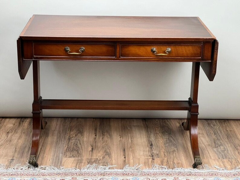 Vintage Duncan Phyfe Style Drop Leaf Sofa Table - Etsy