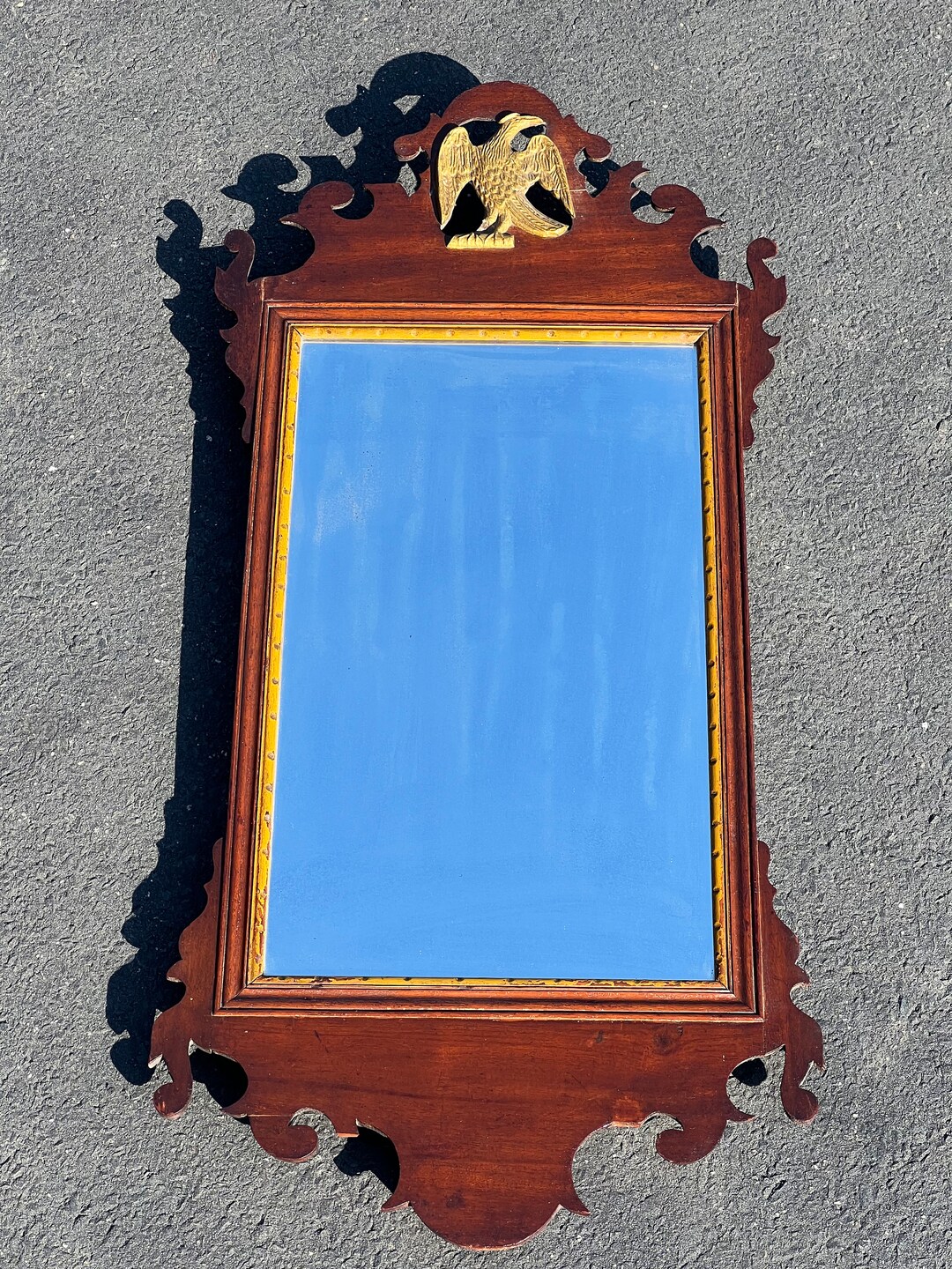 Antique 18th Century Chippendale Wall Mirror With Eagle Crest - Etsy