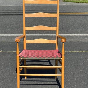 Vintage Shaker Style Shawl Back Arm Chair With Tape Seat - Etsy