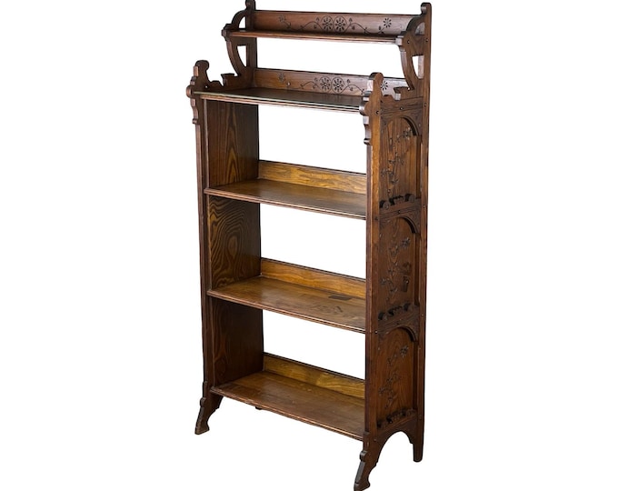 Antique Eastlake Victorian Chestnut Book Shelf C. 1890 - Etsy