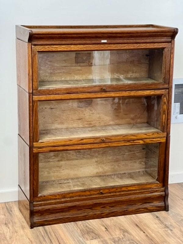 Antique Oak Three Stack Barrister Bookcase by Lundstrom C. 1920 - Etsy