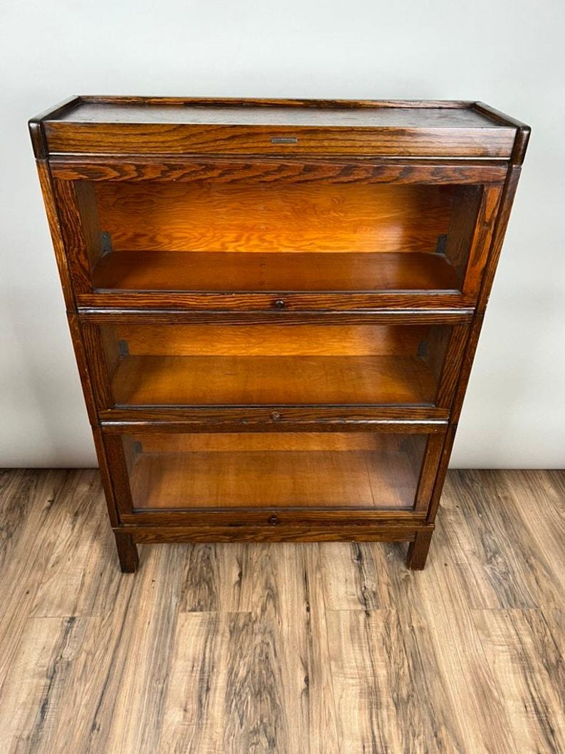 Antique Lundstrom Oak Three Stack Barrister Bookcase C. 1930 - Etsy