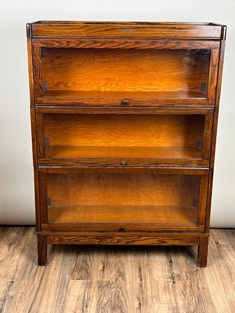 Antique Lundstrom Oak Three Stack Barrister Bookcase C. 1930 - Etsy