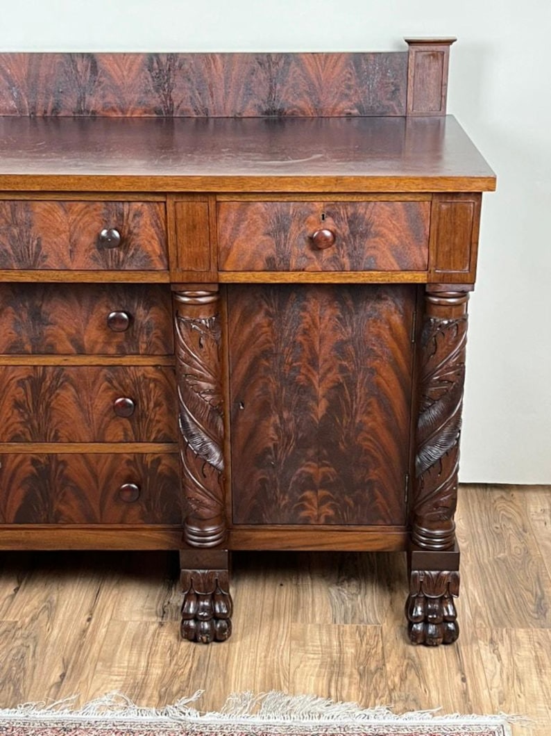 Antique American Empire Style Mahogany Sideboard Purportedly From J.D ...