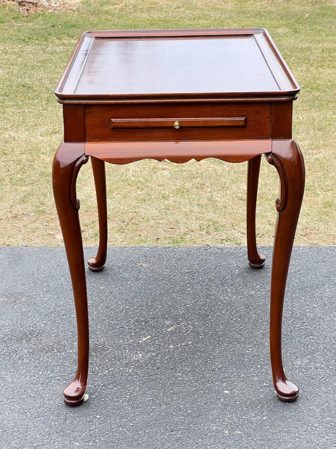 Vintage Queen Anne Style Mahogany Tea Table - Etsy