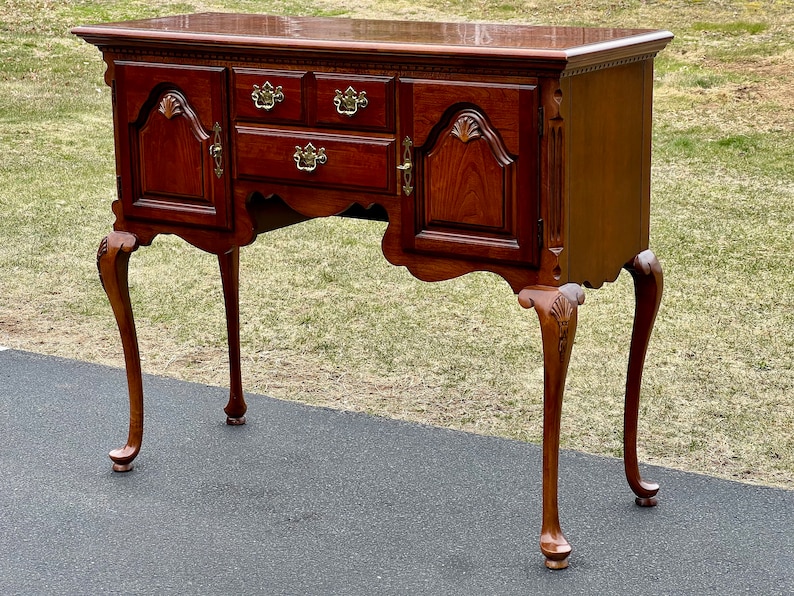 Vintage Solid Cherry Queen Anne Style Buffet Server by Lexington - Etsy