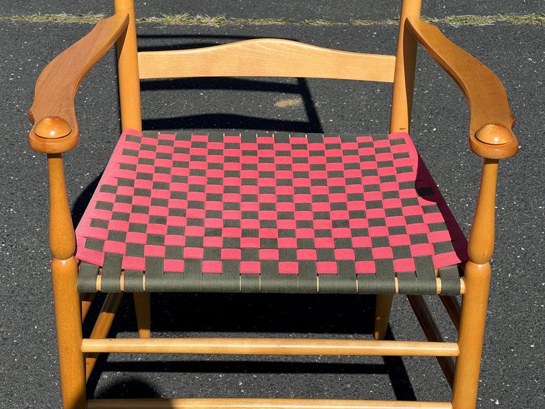 Vintage Shaker Style Shawl Back Arm Chair With Tape Seat - Etsy