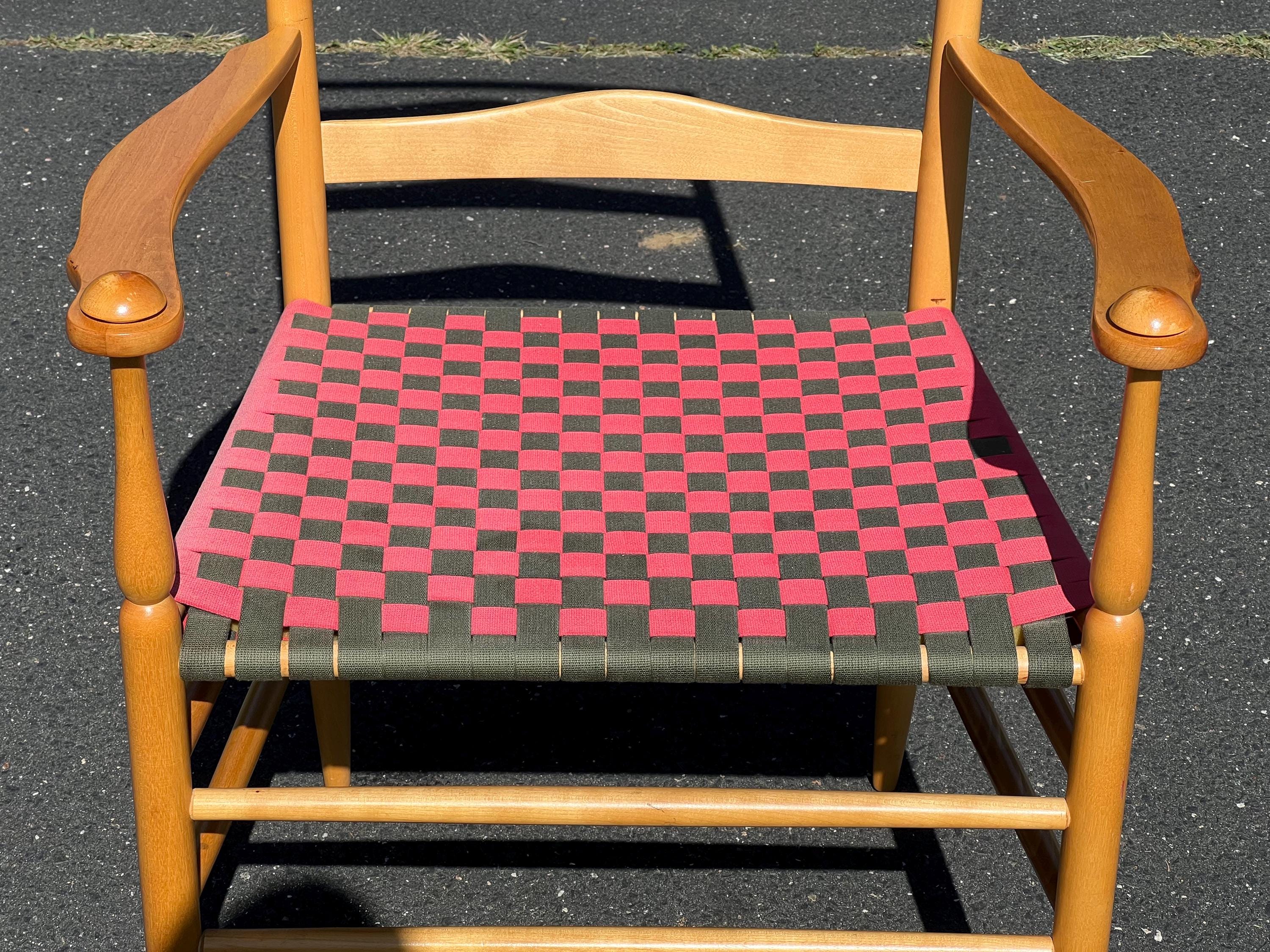 Vintage Shaker Style Shawl Back Arm Chair With Tape Seat - Etsy