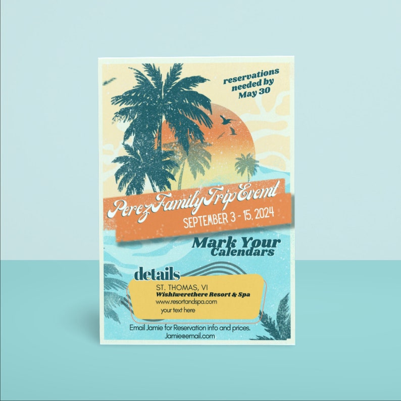 Customizable Family Vacation Planner, Travel Itinerary Template, Group ...