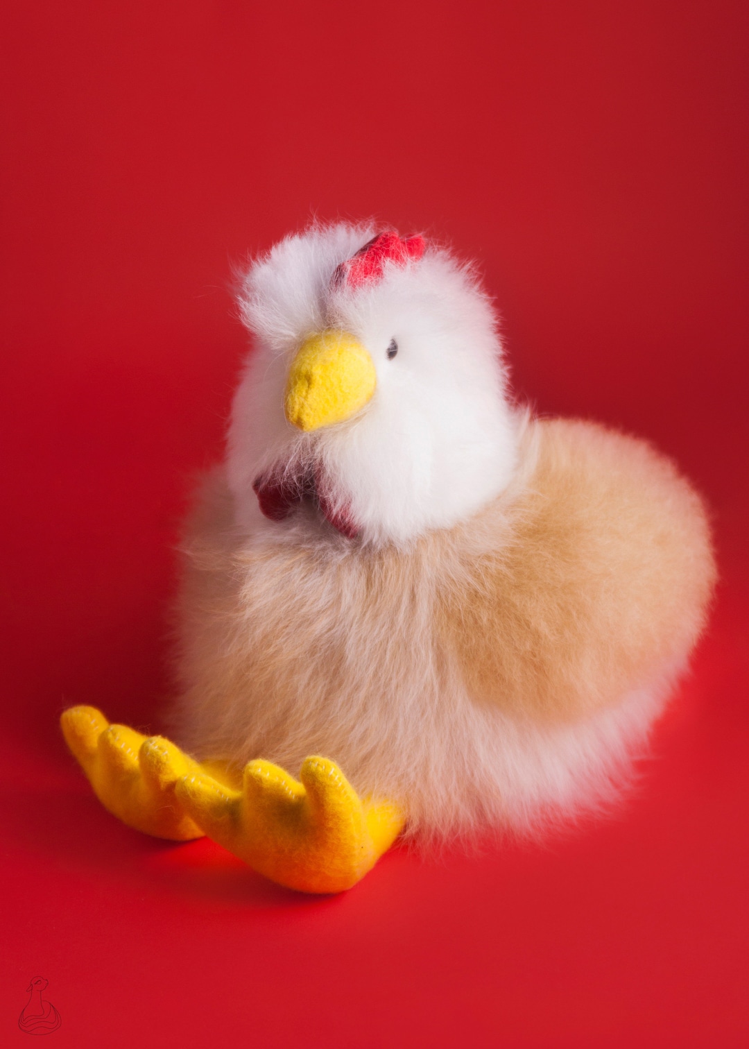 Alpaca Fur Chicken Doll | Handmade Hypoallergenic Plush Toy - Etsy