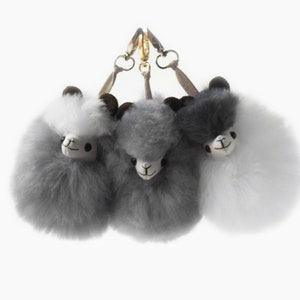 Alpaca Fur Keychain Royal Alpaca Fur Handmade Stuffed Keyring - Etsy