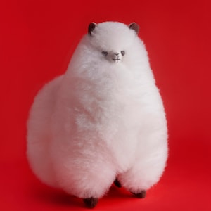 Alpaca Fur Stuffed Plush 100% Handcrafted Superfine Alpaca Fur Toy Genuine Alpaca Fur ...