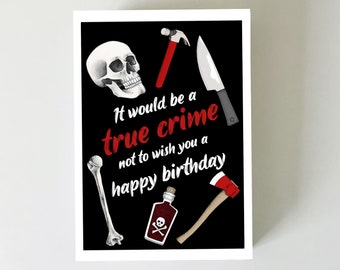 True Crime Birthday Card | Etsy