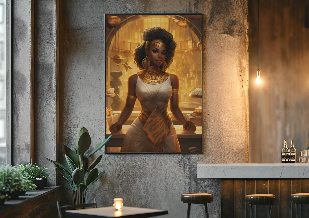 Ethereal Bakery Queen: 3D Art Print of an Afro-futuristic Black Woman ...