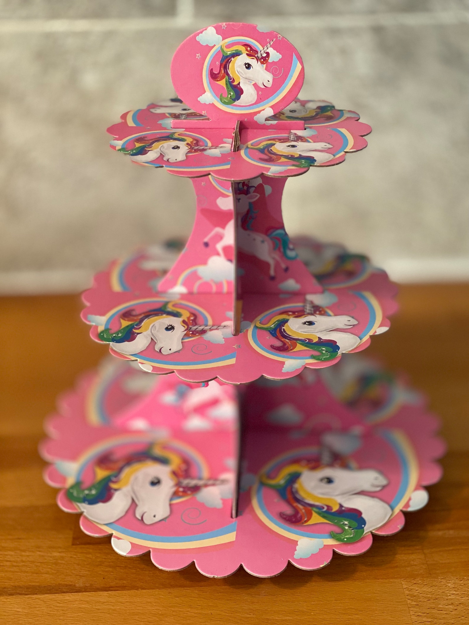 Pink Unicorn Cupcake Stand: Rainbow Birthday Party Decor - Etsy