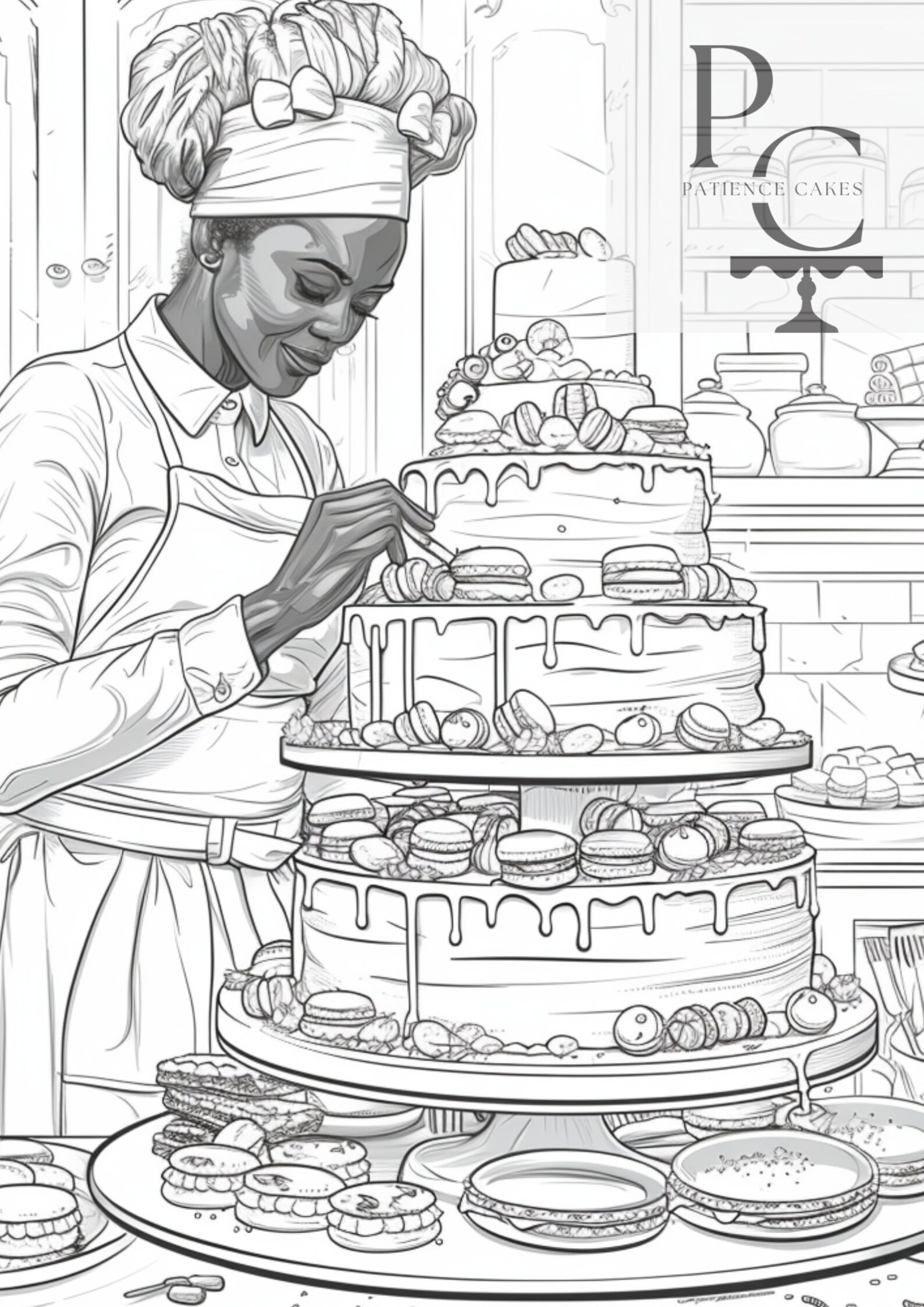 Adult Colouring Books for Bakes and Cake Decorators a Great Gift for ...