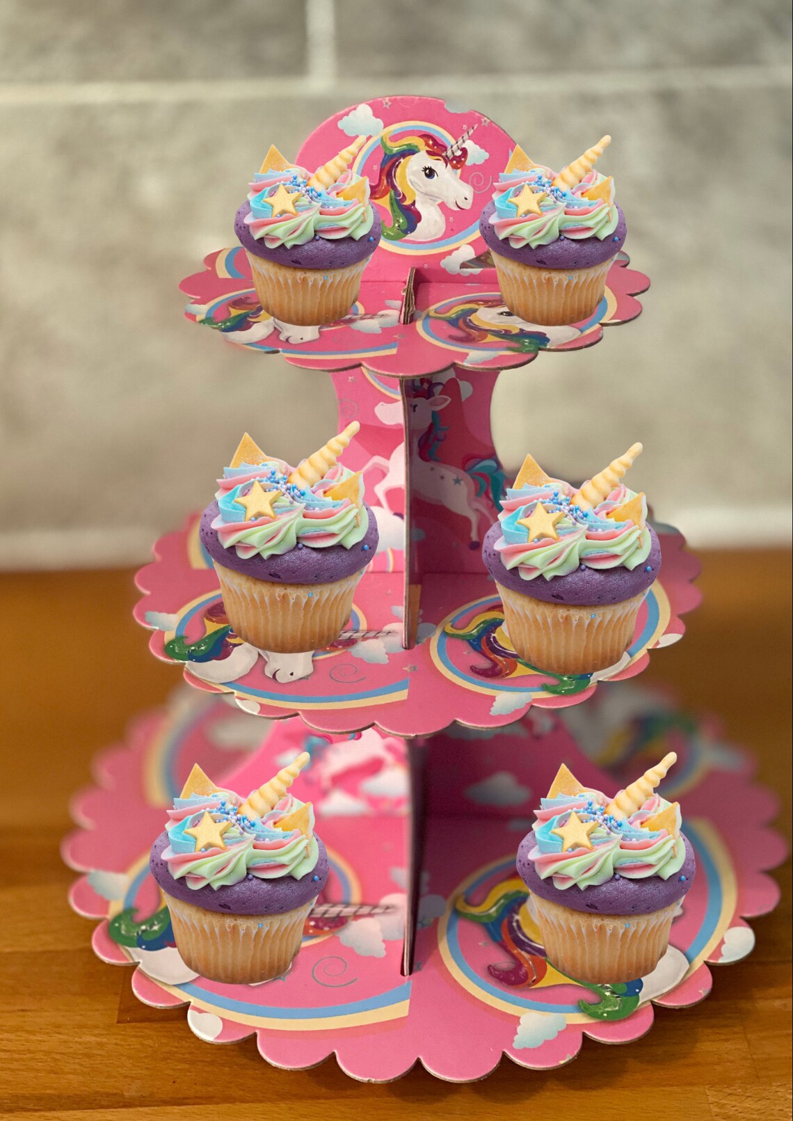 Pink Unicorn Cupcake Stand: Rainbow Birthday Party Decor - Etsy