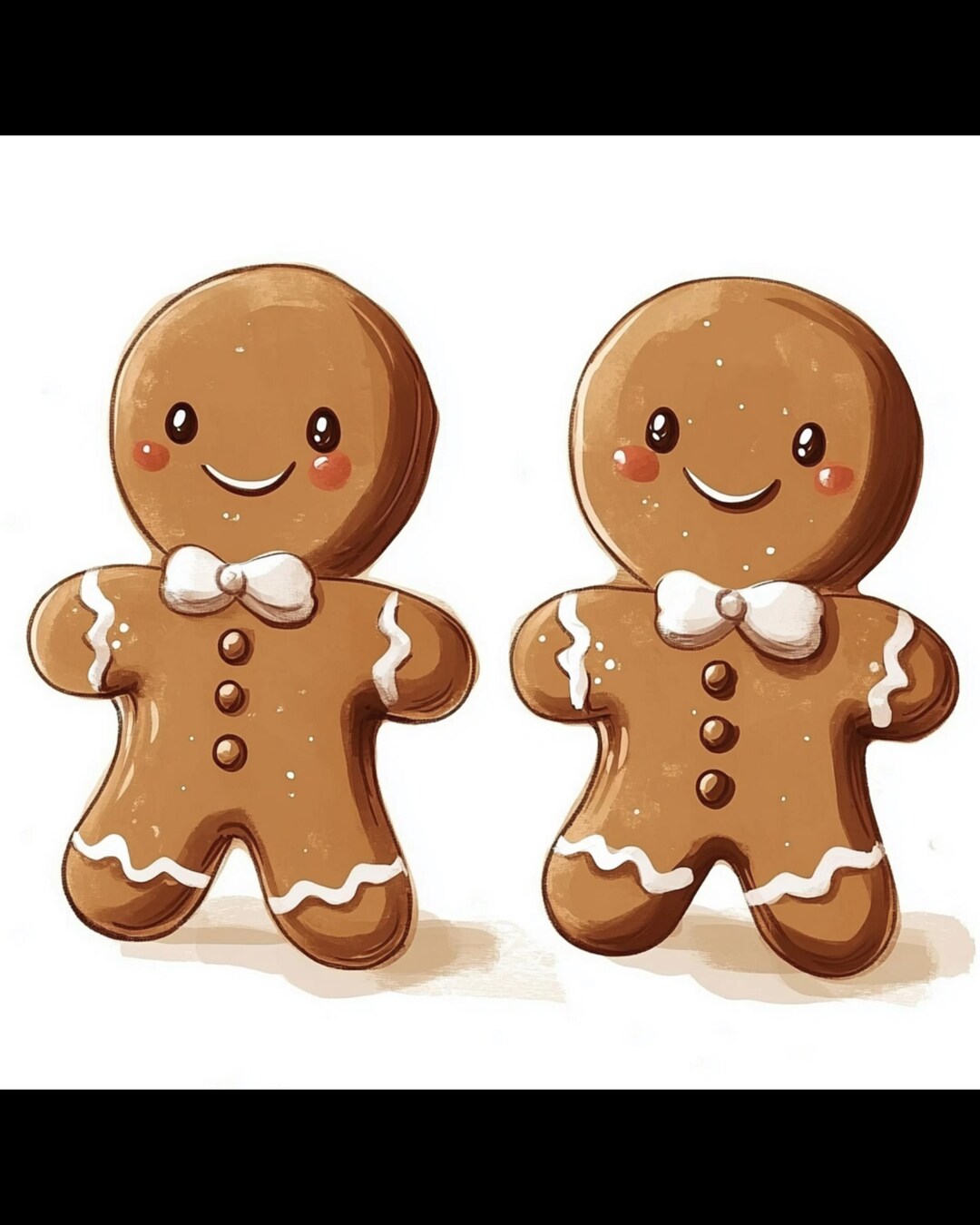 Gingerbread Men Christmas Card Digital Download - Etsy