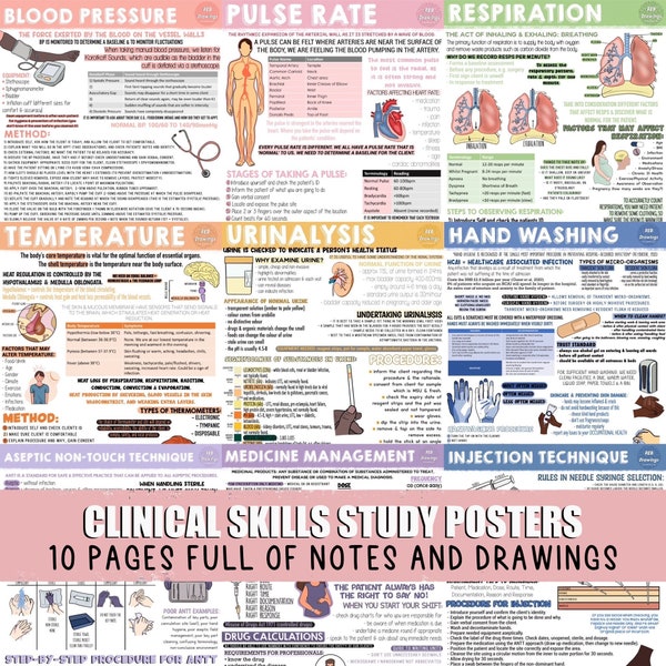 Medicine Study Flashcards Bundle PDF - Etsy Canada