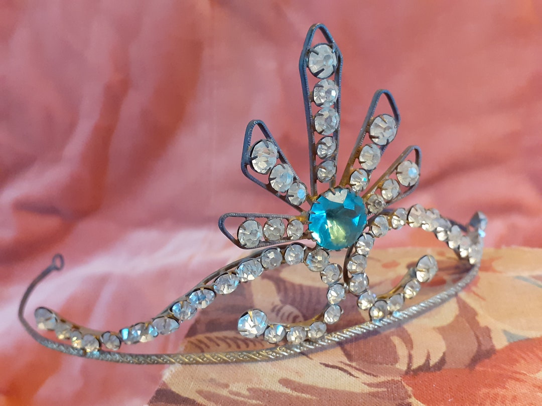 Antique 1910s 1920s Edwardian French Paste Tiara With - Etsy