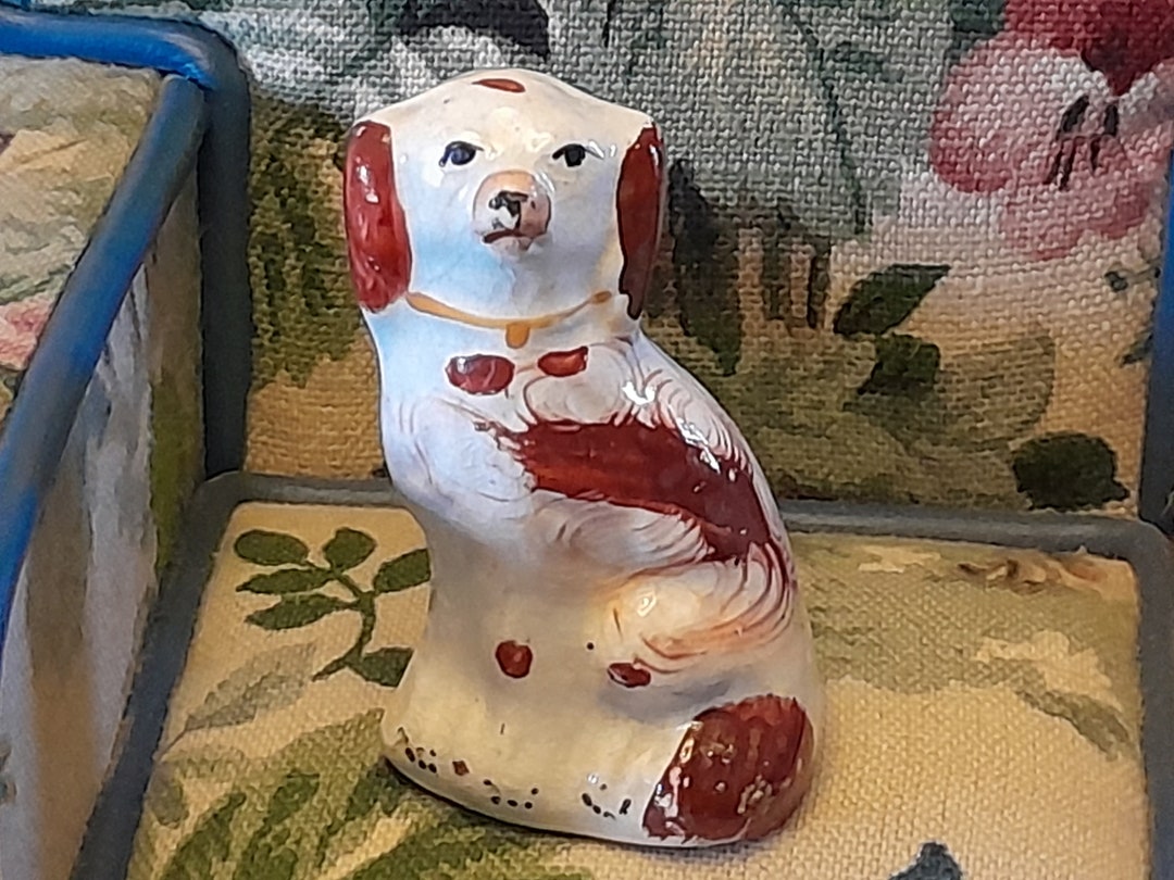 Antique Victorian 1880s Wally Dog Staffordshire Dog Flat Back - Etsy