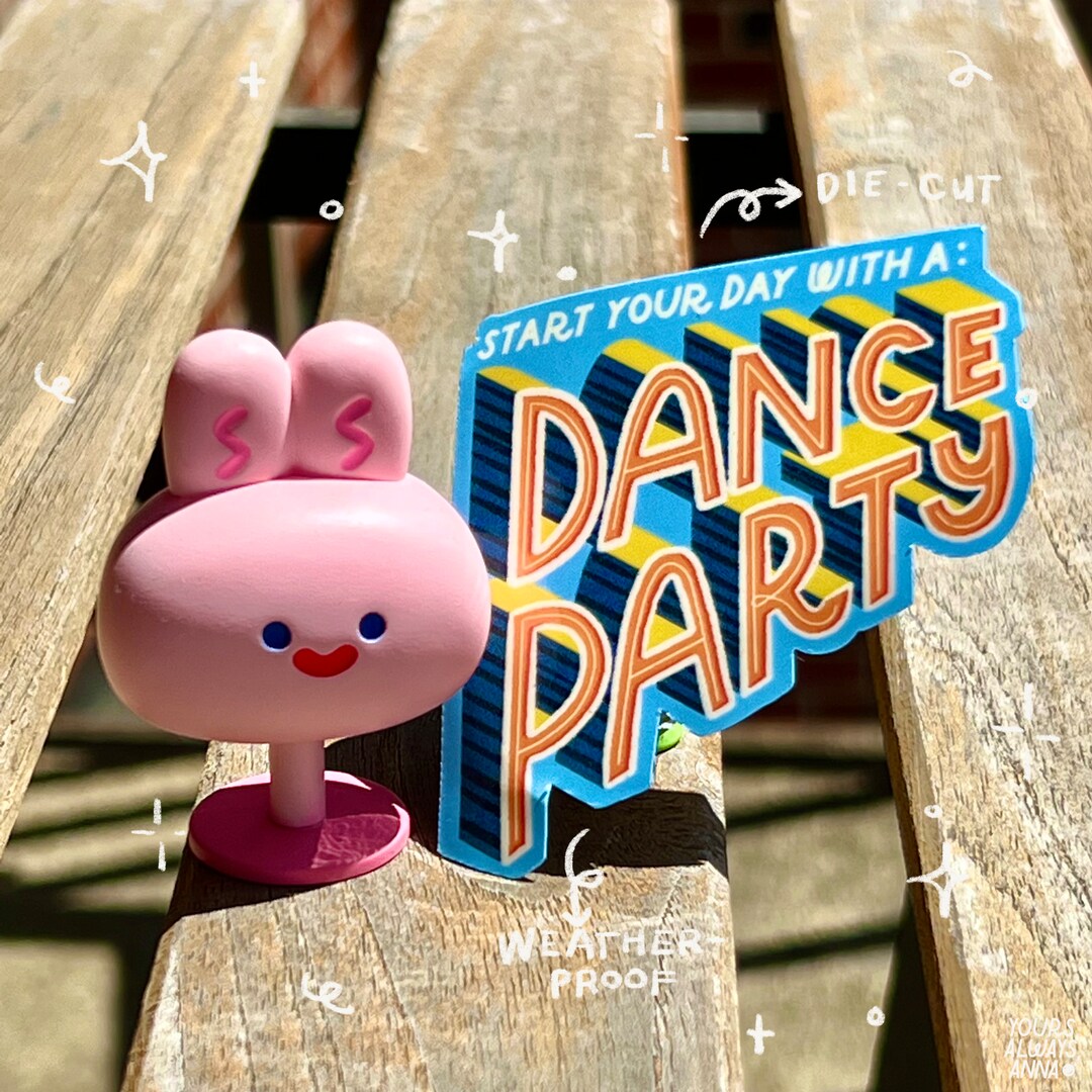 Dance Party Sticker Vinyl Sticker Hydroflask Sticker - Etsy