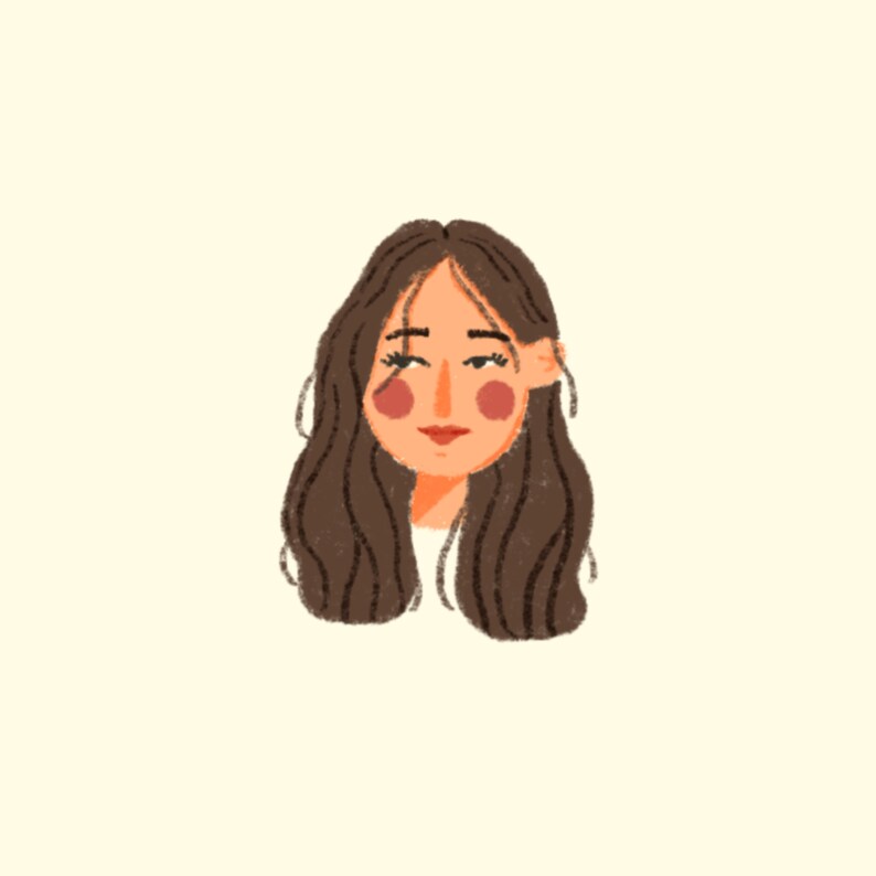 Custom Tiny Face Icon Simple Stylized Social Media Avatar Custom ...