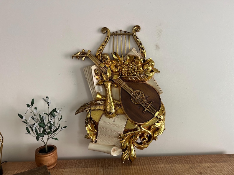 Vintage Gold Musical Large Dart Wall Decor - Etsy