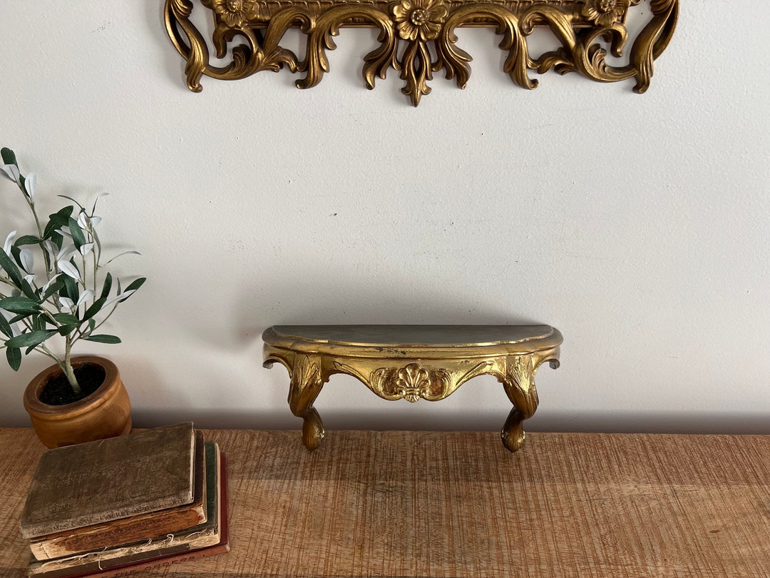 Vintage Gold Ornate Burwood Wall Shelf - Etsy