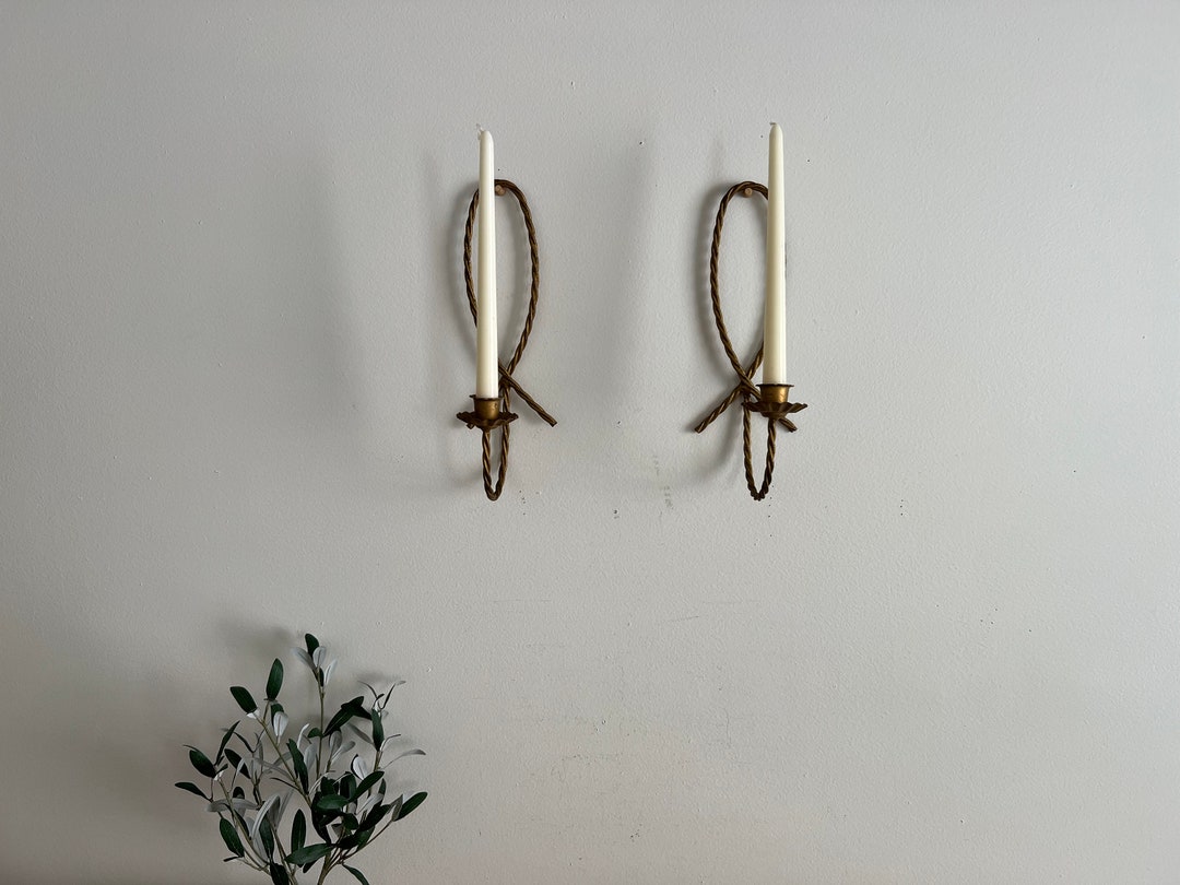 Vintage Gold Rope Sconces Set of 2 - Etsy
