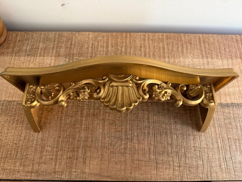 Vintage Gold Ornate Homco Wall Shelf - Etsy